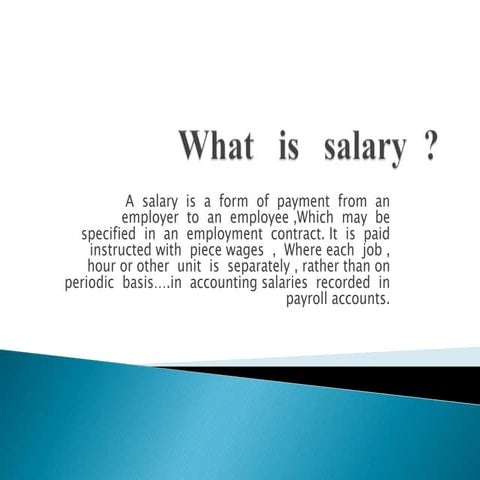 Features of salary | PPTX