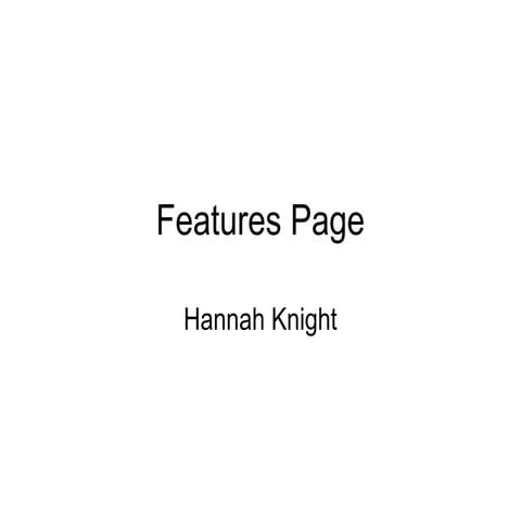 Feature pages | PPT