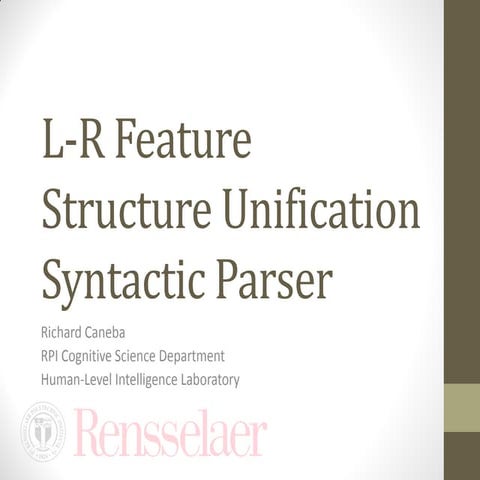 Feature Structure Unification Syntactic Parser 20 Pdf Programming Languages Computing