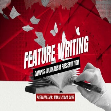 Feature Writing Campus Journalism Presentation in Red Black Gray ...