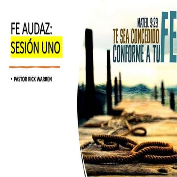 Fe audaz sesión uno | PPTX