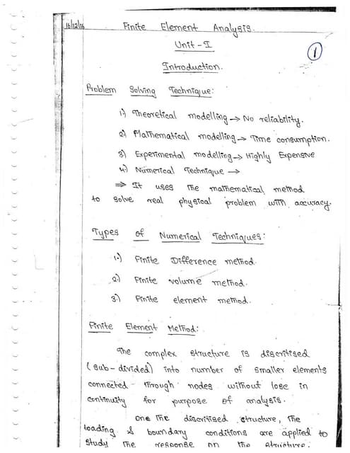 General steps of the finite element method | PPTX