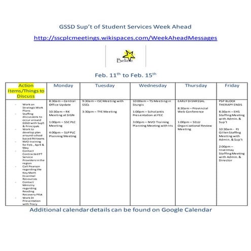 Feb. 11 to feb. 15 sup't week ahead | PDF