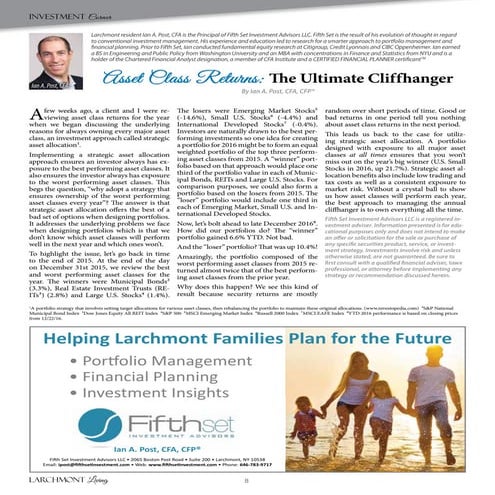 Asset Class Returns: The Ultimate Cliffhanger | PDF