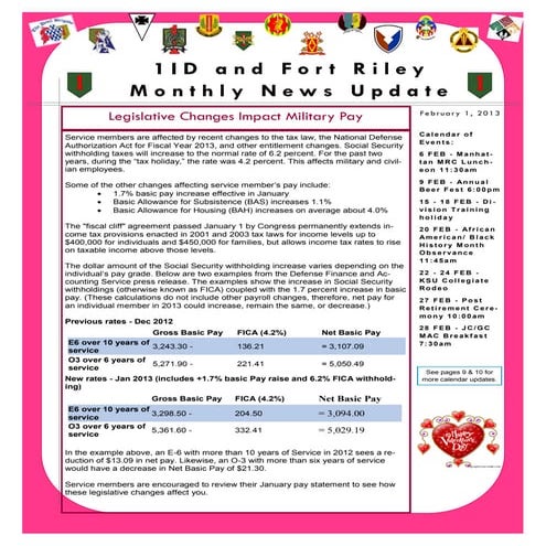 Feb 2013 1 id fort riley monthly news update | PDF