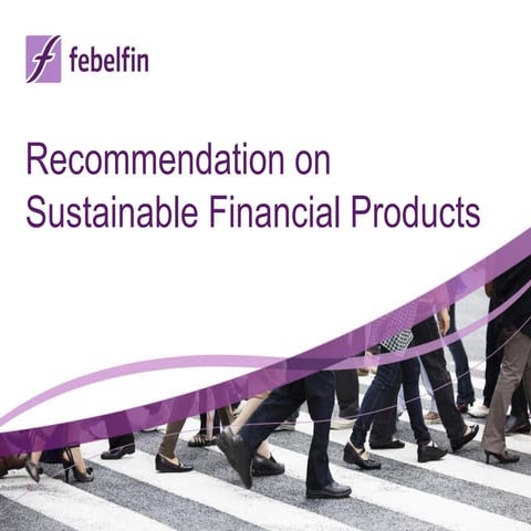 Febelfin Recommendation on Sustainable Financial Products | PDF ...