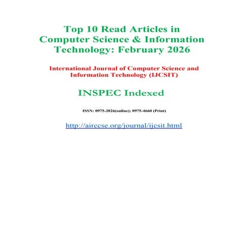February 2026-Top Read Articles inInternational Journal of Computer ...
