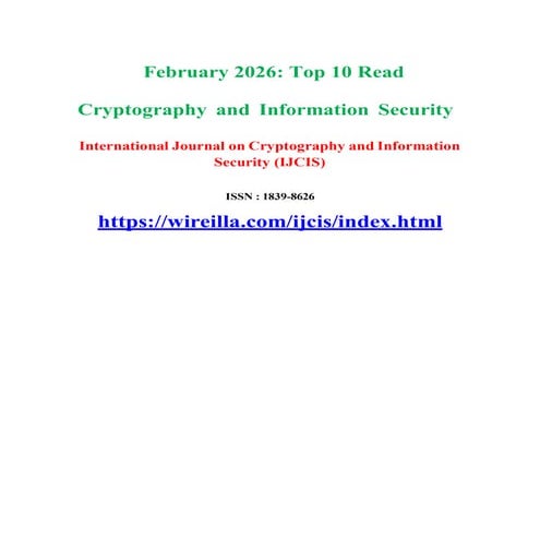 International Journal on Cryptography and Information Security (IJCIS ...
