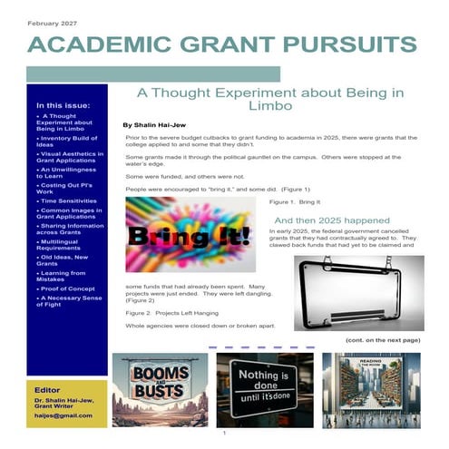 Academic Grant Pursuits Newsletter - February 2027 | PDF