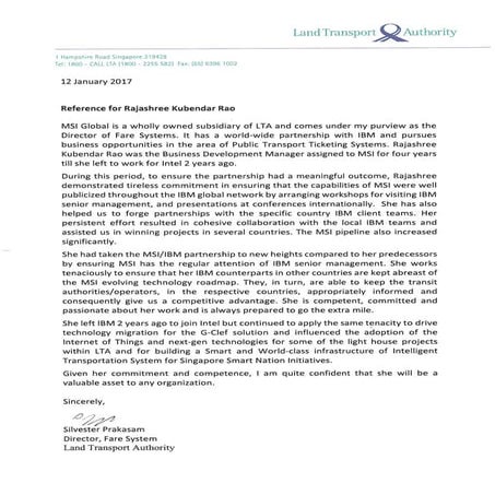 Reference Letter from LTA Director | PDF