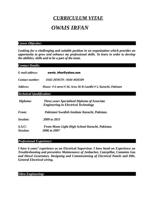 Engr cv converted | PDF