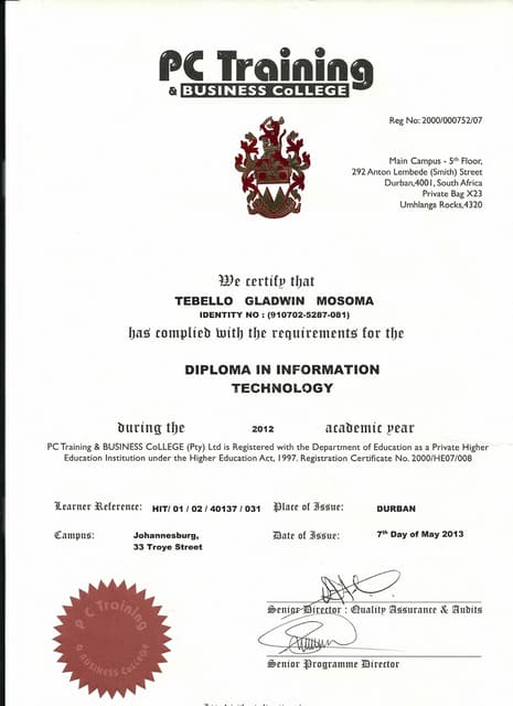 Introduction to Samtrac Training Course - NOSA | PDF