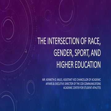 The Intersection of Race, Gender, Sport and Higher Education in Two ...
