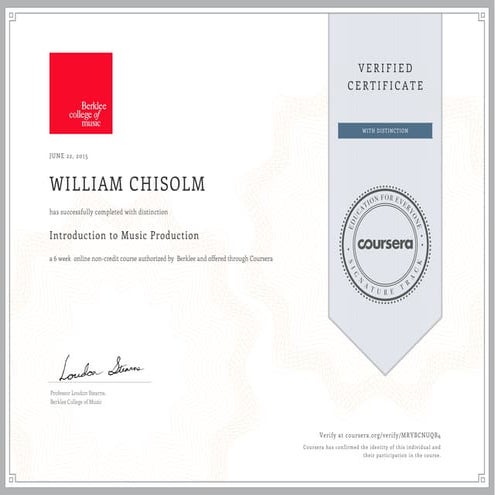 Coursera musicproduction 2016 | PDF