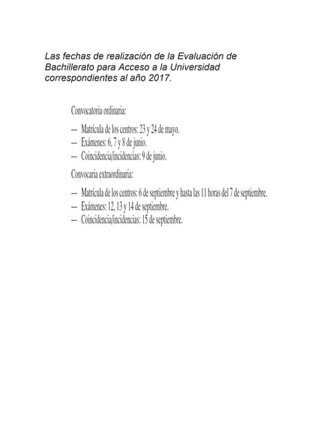 HORARIO Y FECHAS | PDF