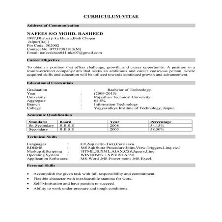 NAFEES_Resume | DOC