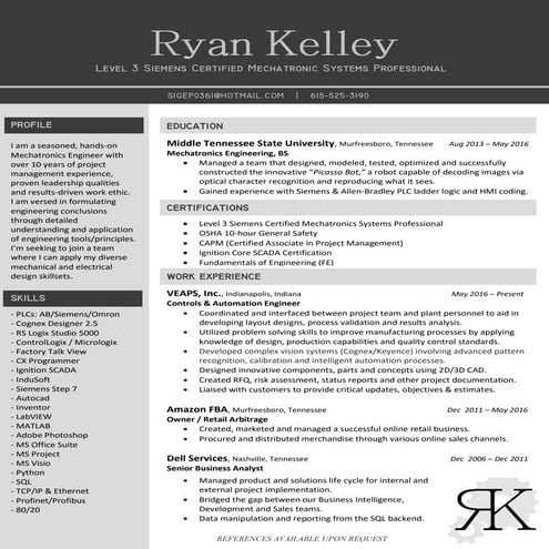 RYAN RESUME NOV | PDF