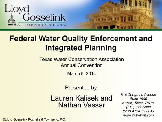 Northwest Water Planning Alliance: A Fresh Approach to Water Planning | PPT