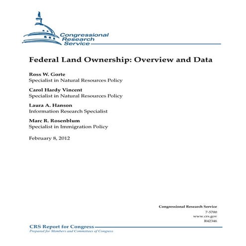 Federal land-ownership-overview-and-data-crs | PDF