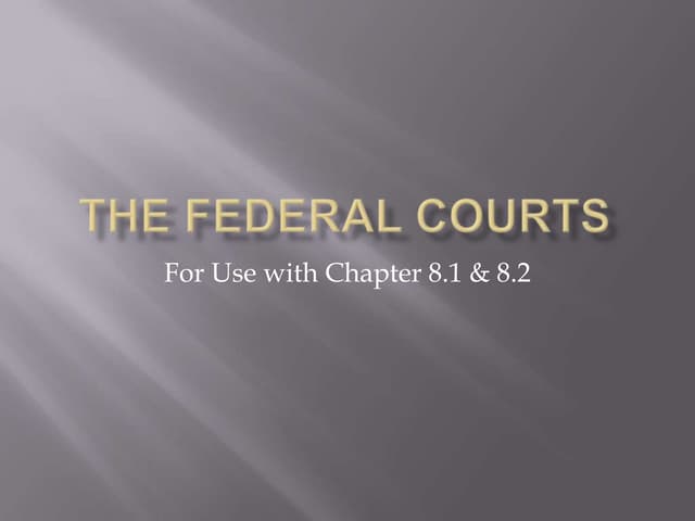 Organization Of U.S. Court System | PPT