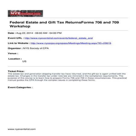 Federal estate and gift tax returns forms 706 and 709 | PDF