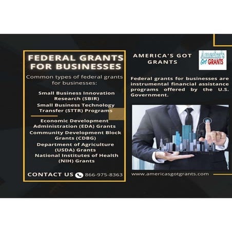 Federal Grants For Businesses - America's Got Grants | PDF