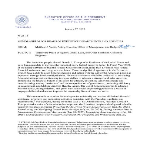 The Office of Management and Budget in the Executive Office of the ...