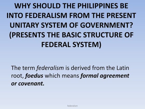 Federalism | PPT