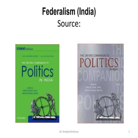 Federalism india | PPTX