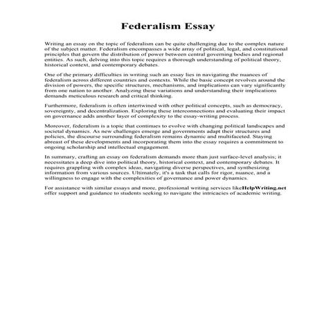 Essay On Federalism.pdf