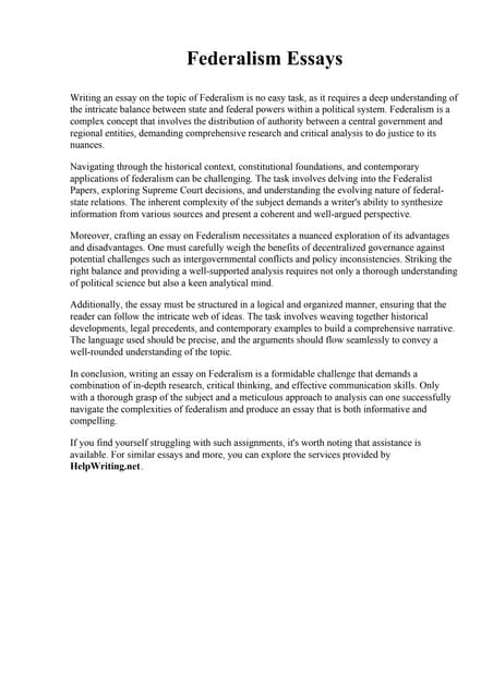 Federalism Essay Paper.pdf