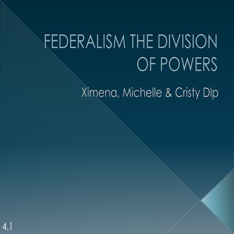 Federalism: the division of power | PPT