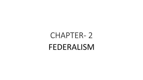 Chapter 2 Federalism class 10 CBSE Civics | PPTX