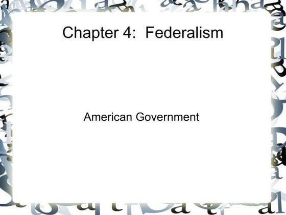 Government2009 federalism | PPT