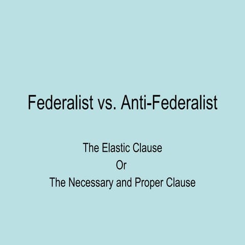 Federalist Vs | PPT