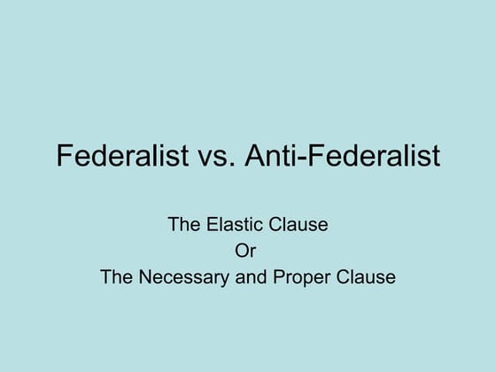 Top Antifederalist Apprehensions | PPT