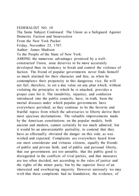 The federalist papers_10_51_70 | PDF