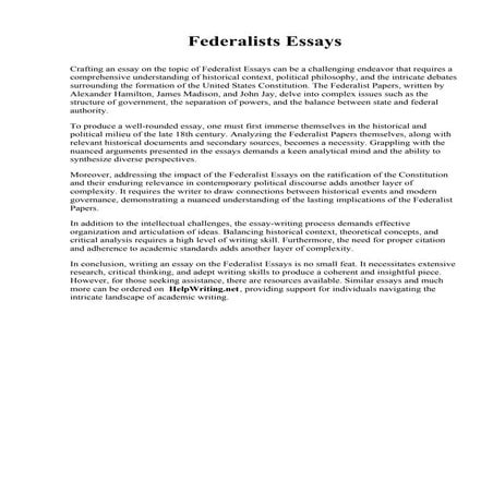 Federalist Vs Anti Federalist Essay.pdf