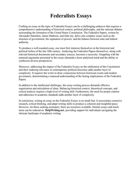 Federalist Vs Anti Federalist Essay.pdf