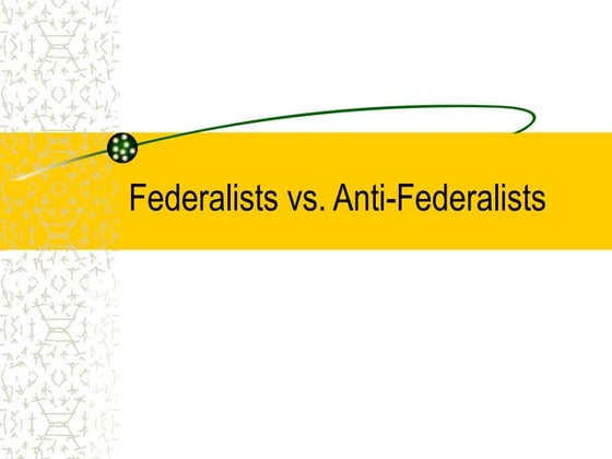 Federalist Vs | PPT