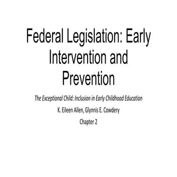EDU 221 2014sp Federal legislation chapter 2 | PPTX