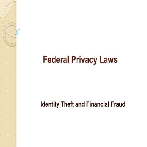 Federal Privacy Laws | PPTX