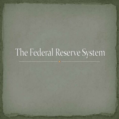 Federal Reserve 101 Odp