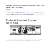 Federal Reserve System Definition: An Introduction With Ron Paul