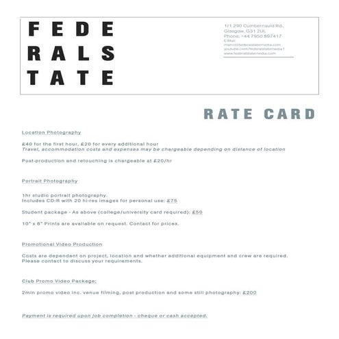 Federal statemedia rate card | PDF