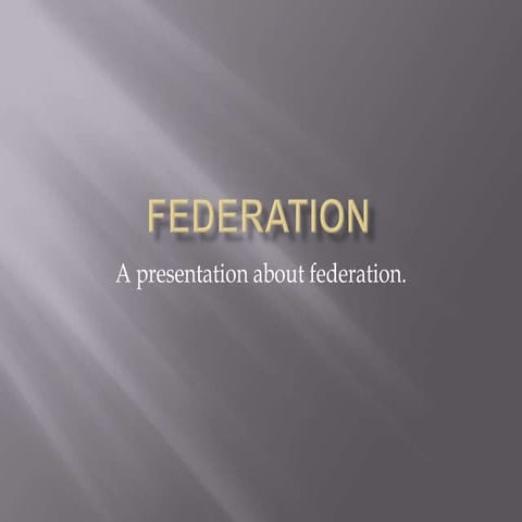 Federation | PPTX