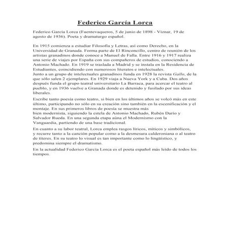 F. García Lorca | PPT