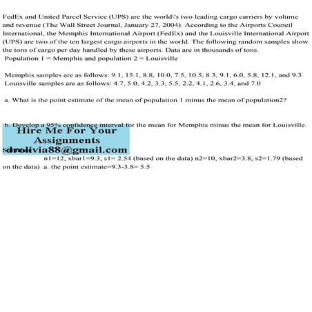 FedEx and United Parcel Service (UPS) are the worlds two leading c.pdf