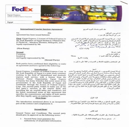 Fedex contract | PDF | Logistics | Business