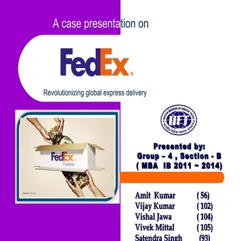 SCM: Fedex | PPT